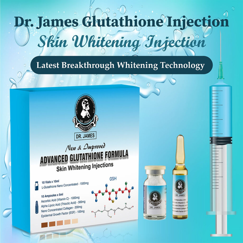Dr James Glutathione 1500mg Skin Whitening Injection 10 Sessions ...