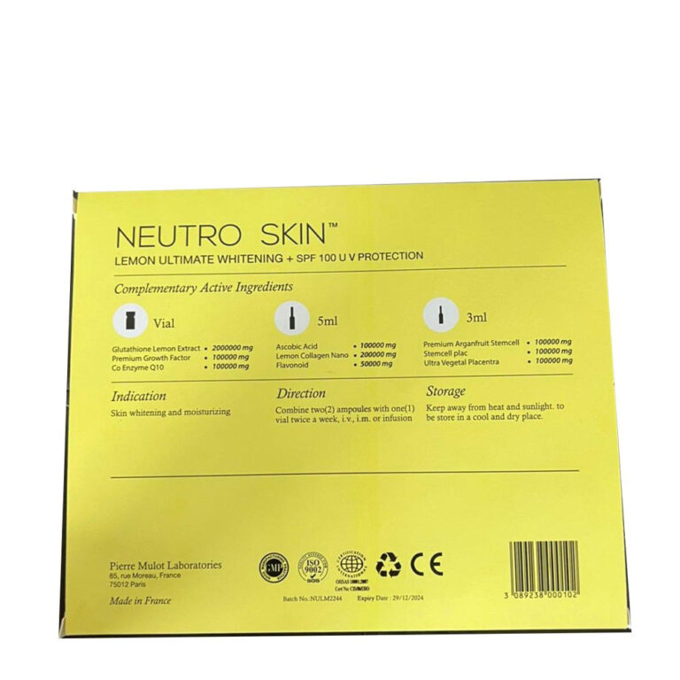 Neutro Skin Lemon Whitening+ Glutathione Injection - Limin Hub